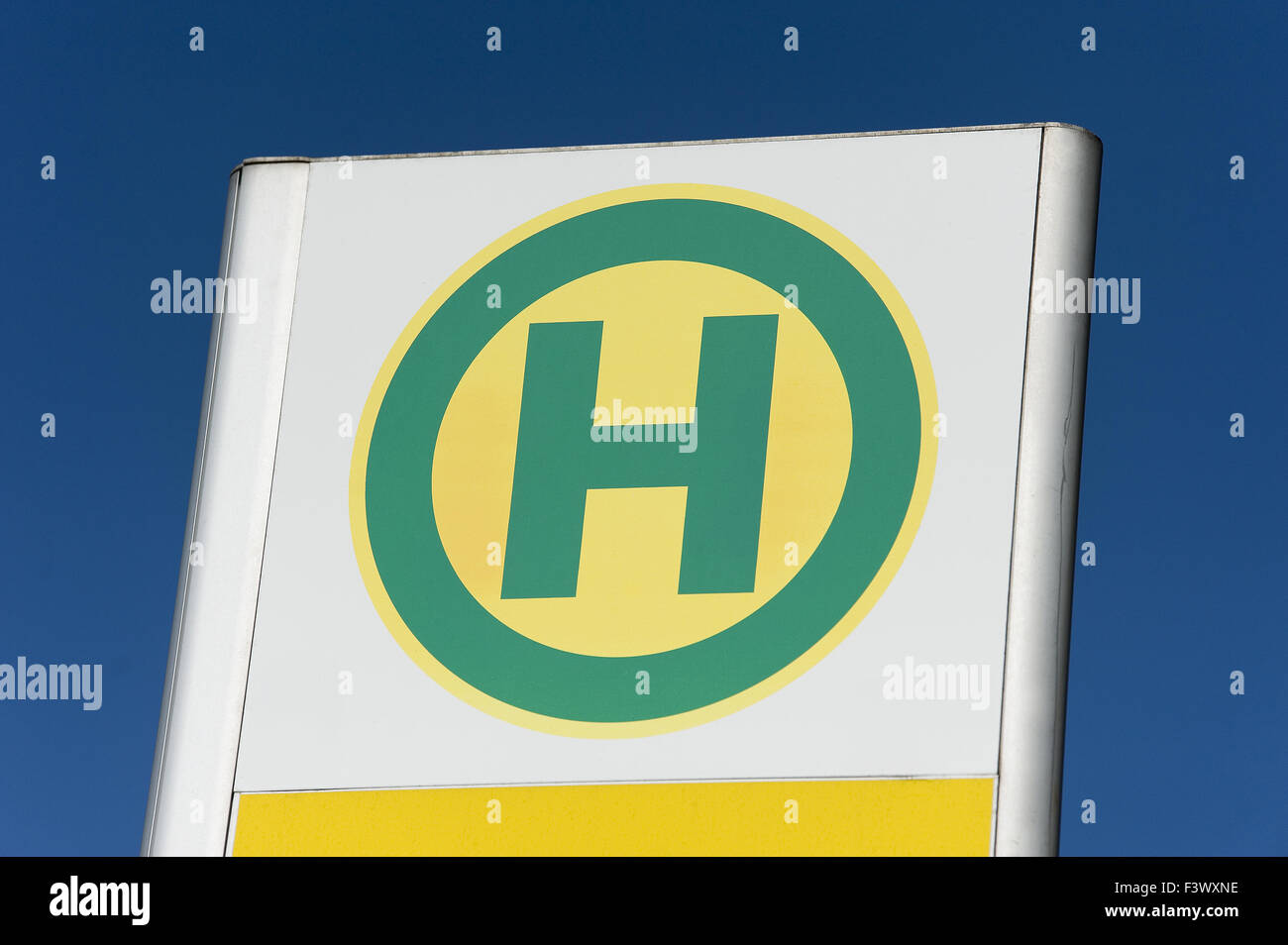 Sign stopping point Stock Photo - Alamy