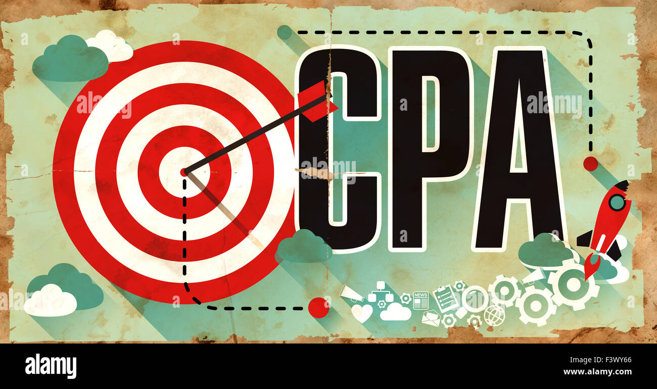 CPA Concept. Poster in Flat Design Stock Photo - Alamy