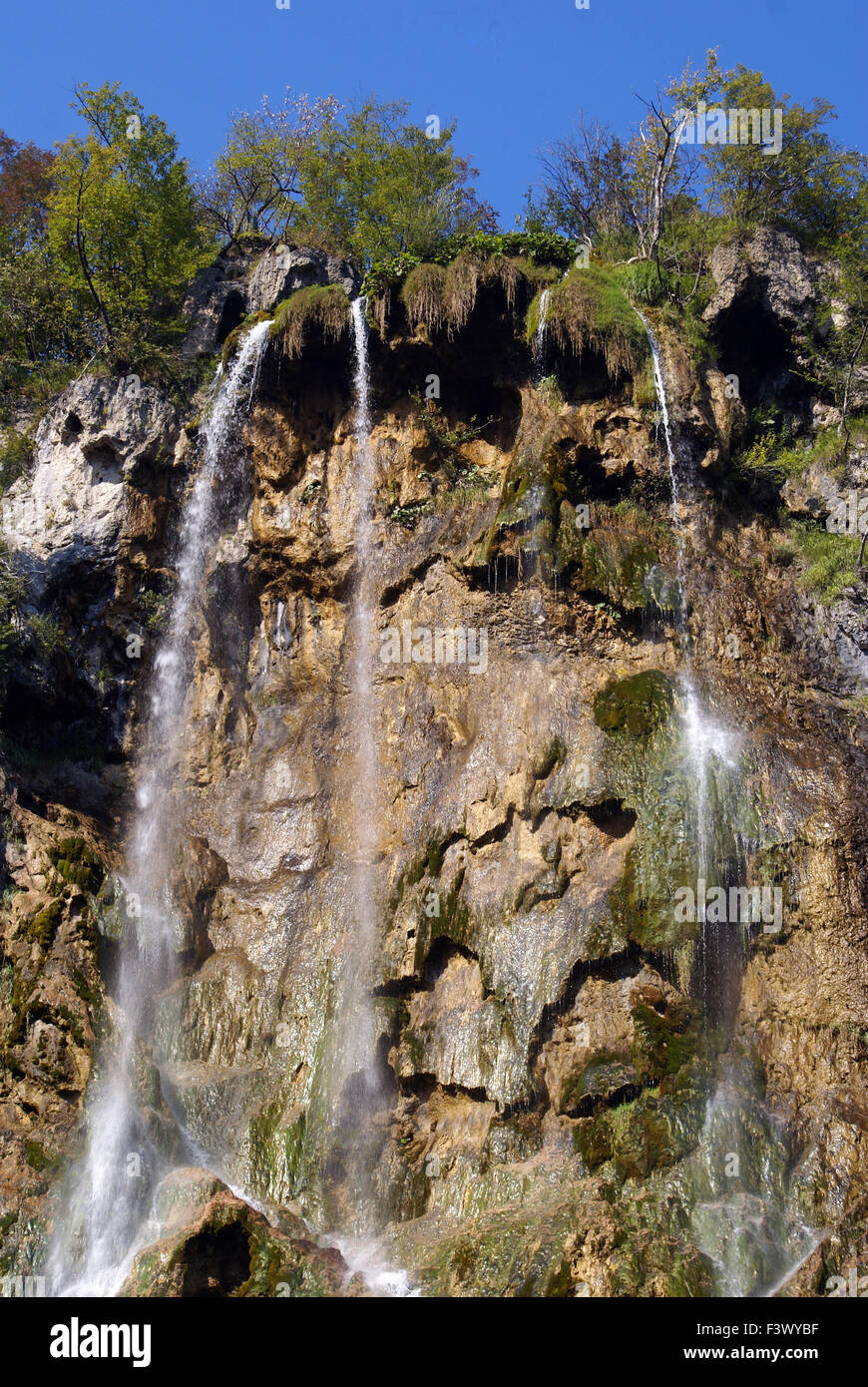 Waterfall and sky Stock Photo - Alamy