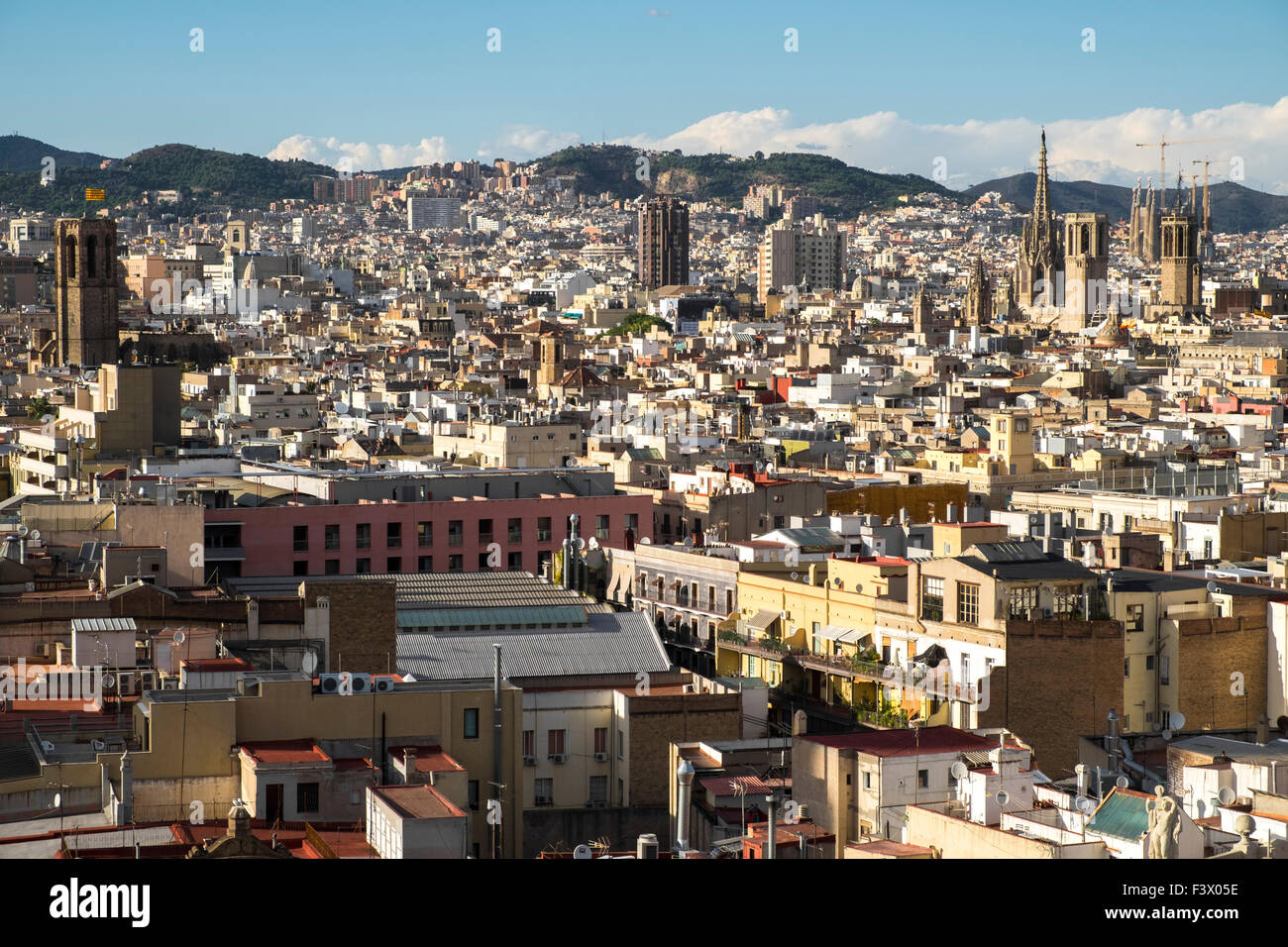 View from Mirador de Colon - Christopher Columbus Column in Barcelona ...