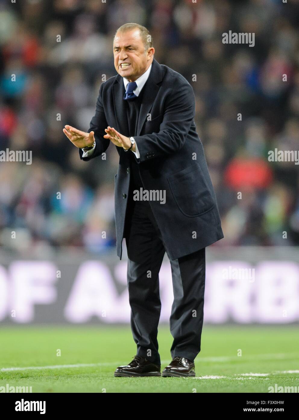 Turkey's head coach Fatih Terim reacts during the UEFA Euro 2016 ...