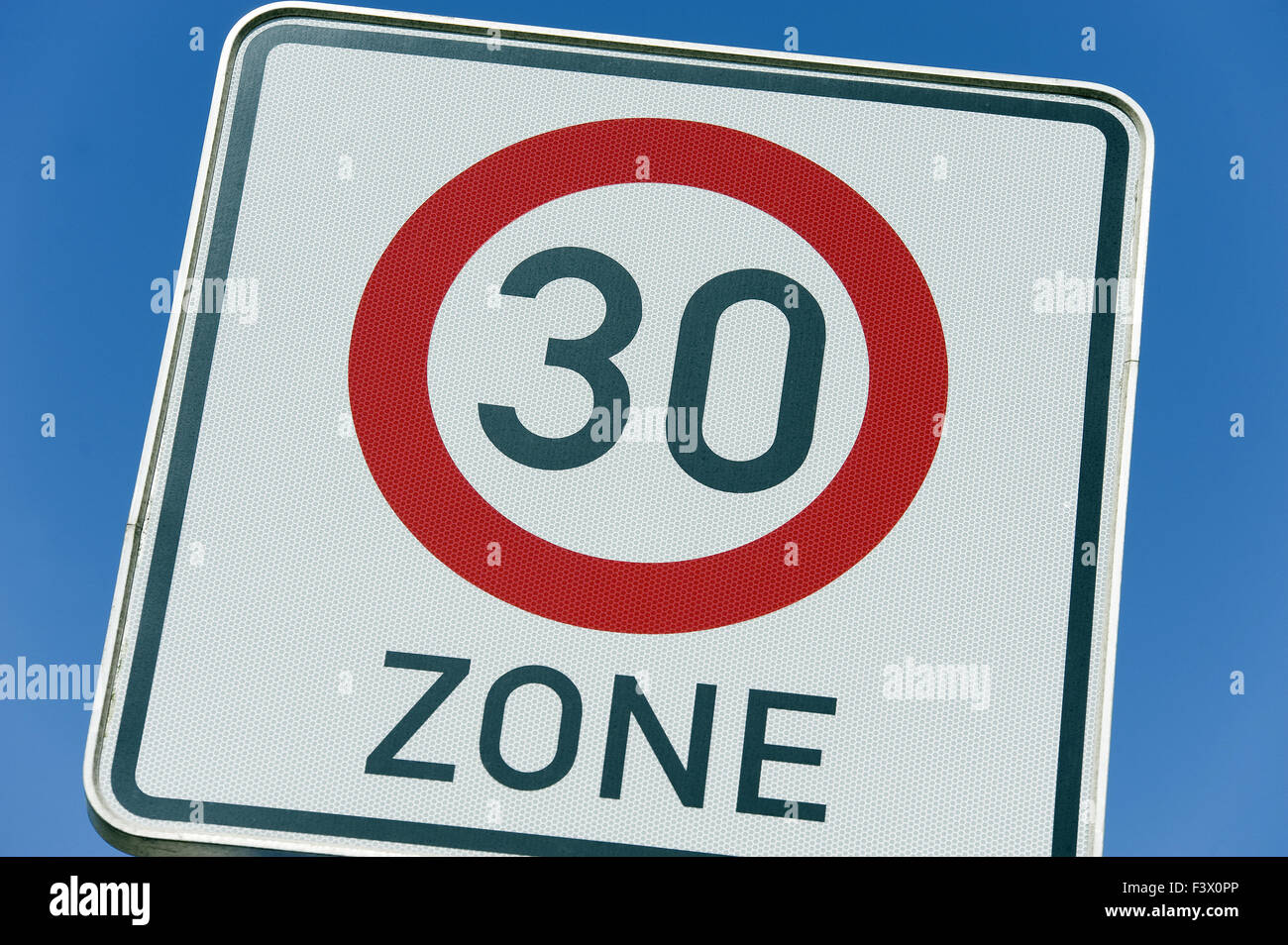 Sign zone of maximum speed 30 Stock Photo - Alamy