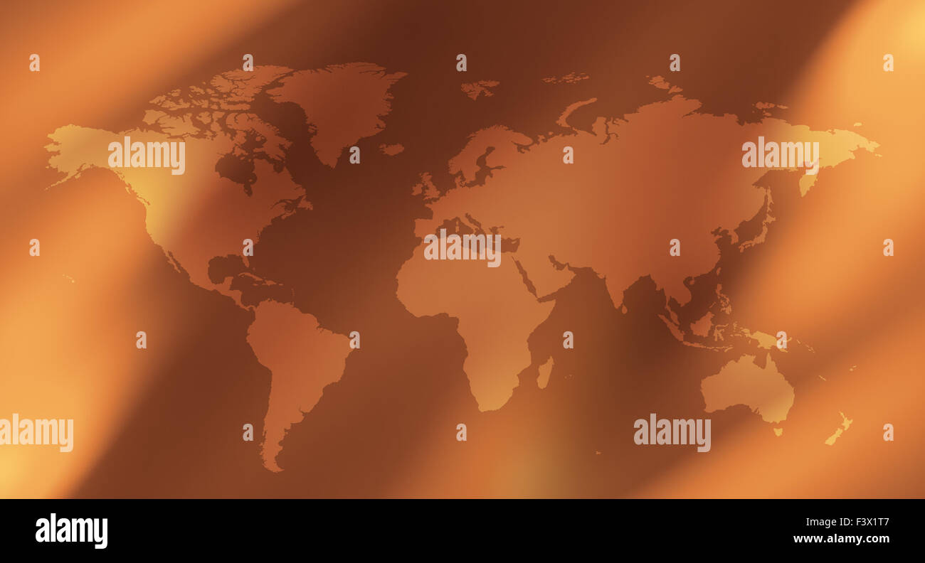 Gold world map and abstract background Stock Photo - Alamy
