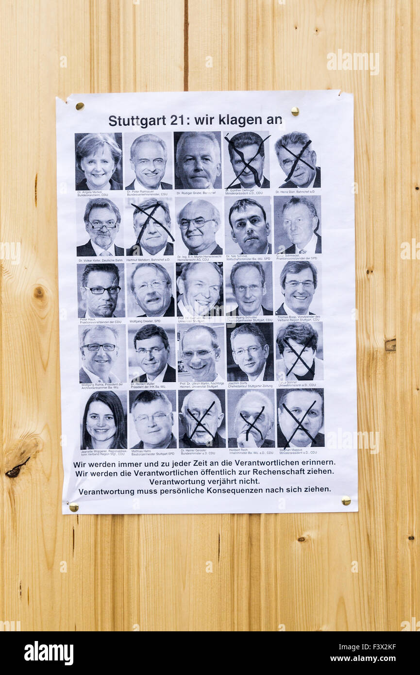 stuttgart 21, we accuse Stock Photo - Alamy