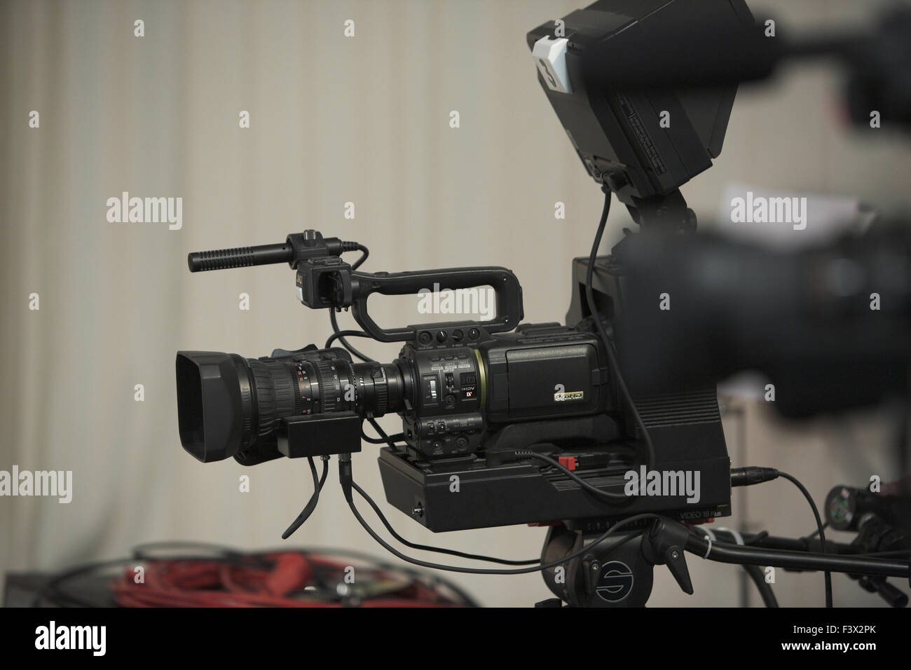 Video camera at the TV studio Stock Photo - Alamy