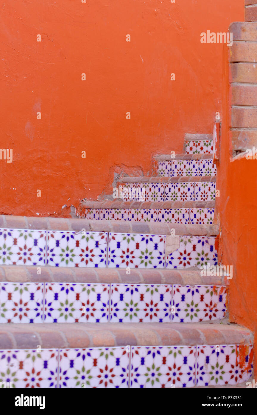 Ceramic tiles stairs Stock Photo - Alamy