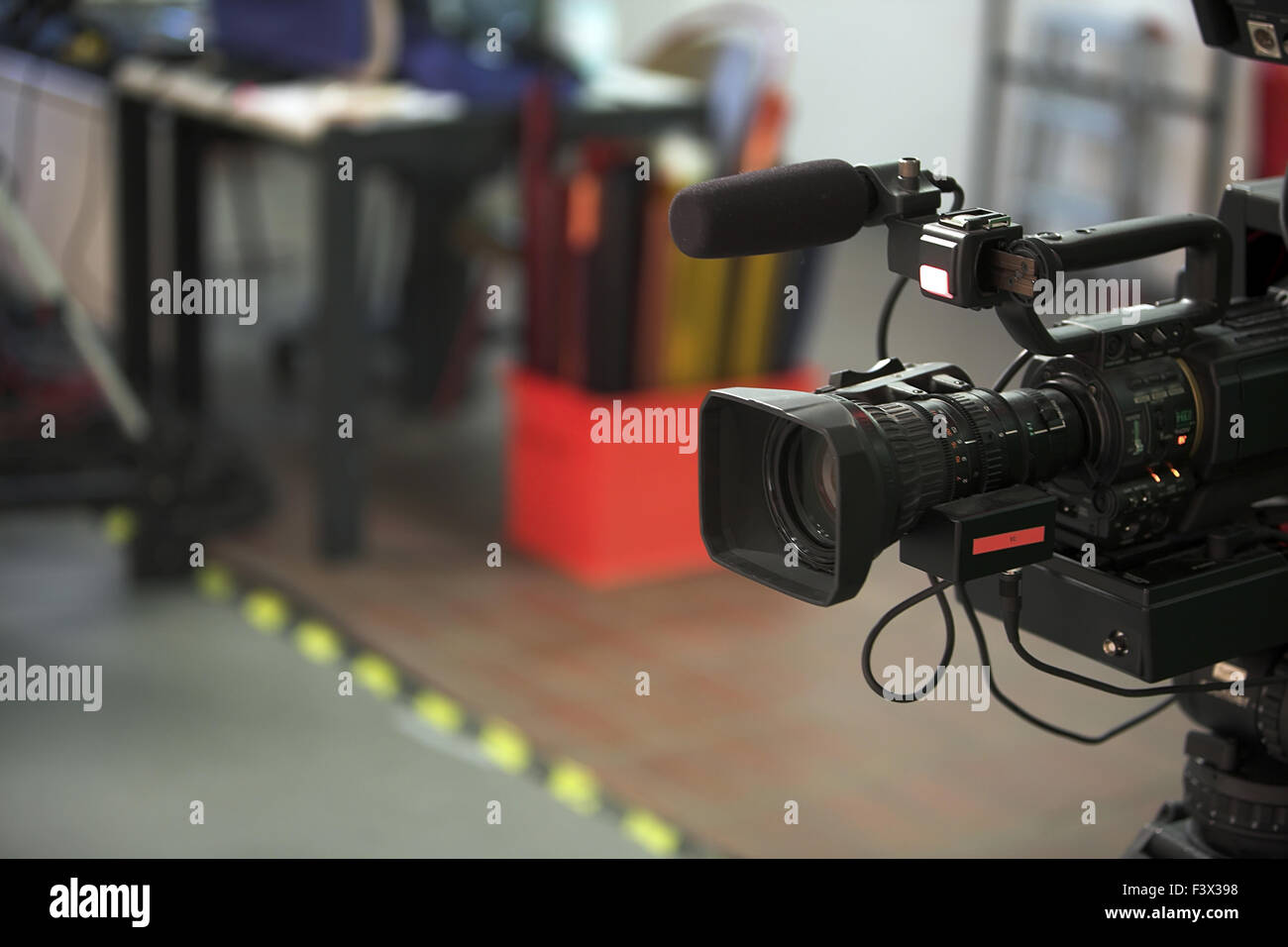 Video camera at the TV studio Stock Photo - Alamy