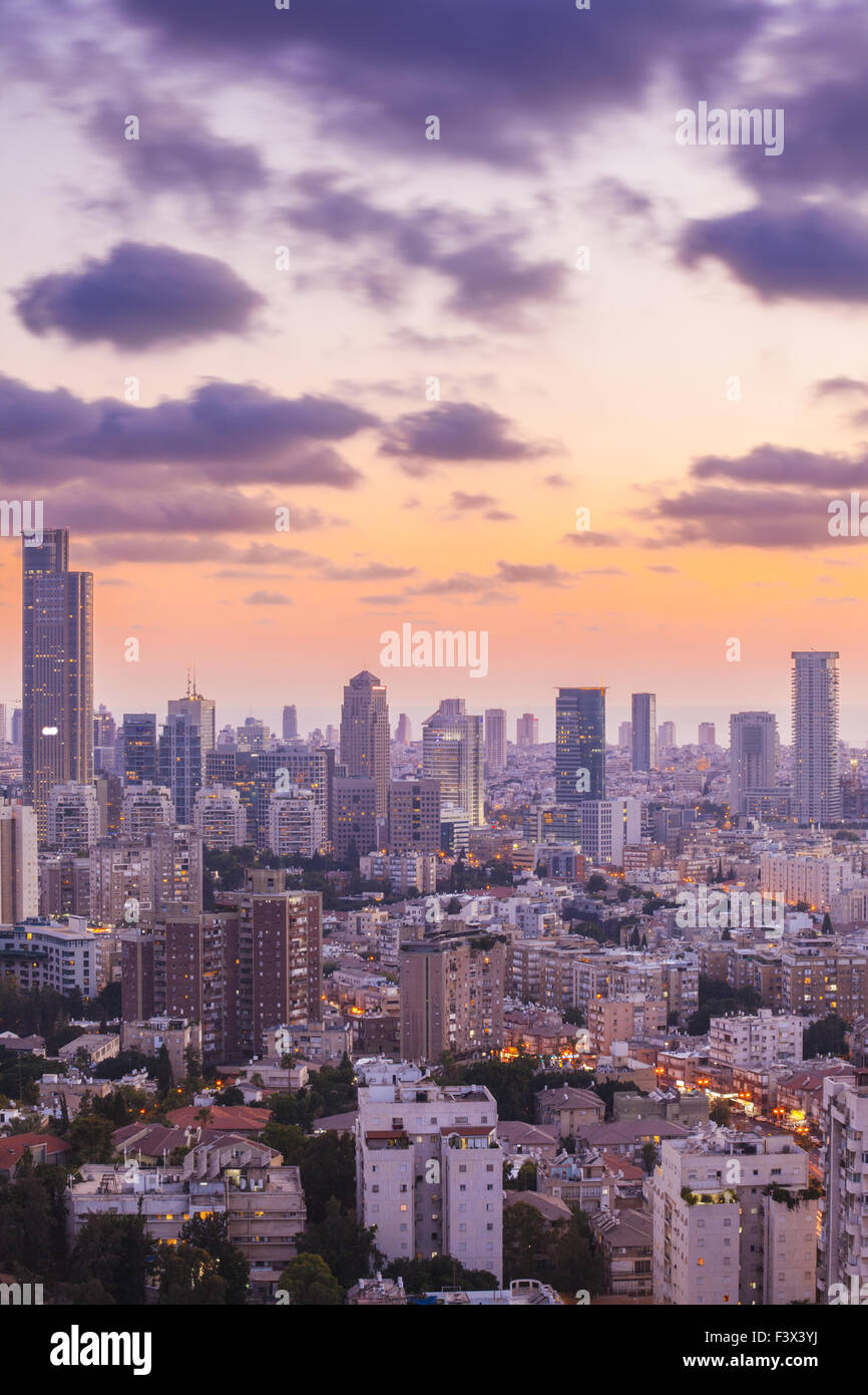 Cityscape at sunset Stock Photo - Alamy