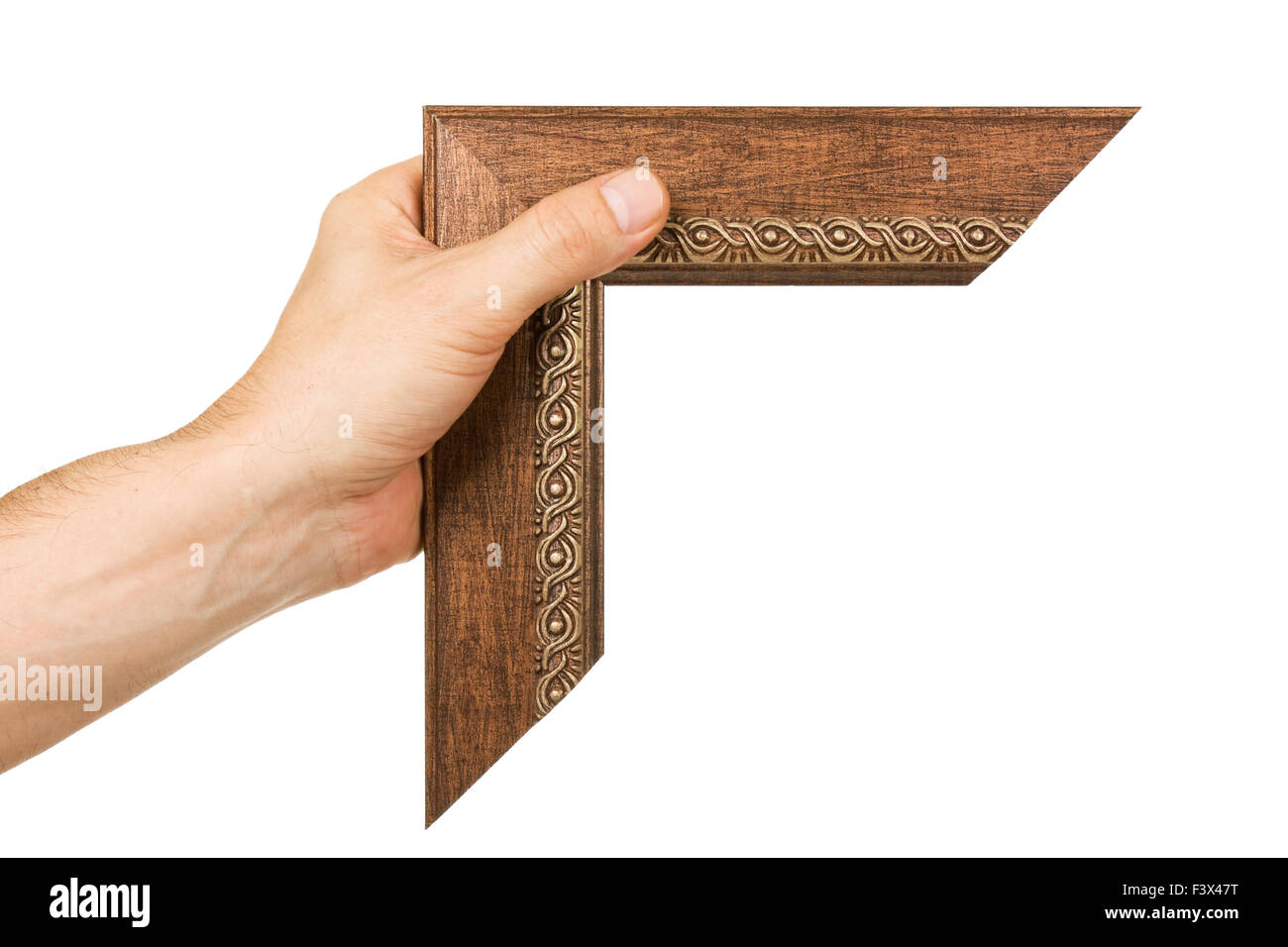 element of the frame in hand Stock Photo - Alamy