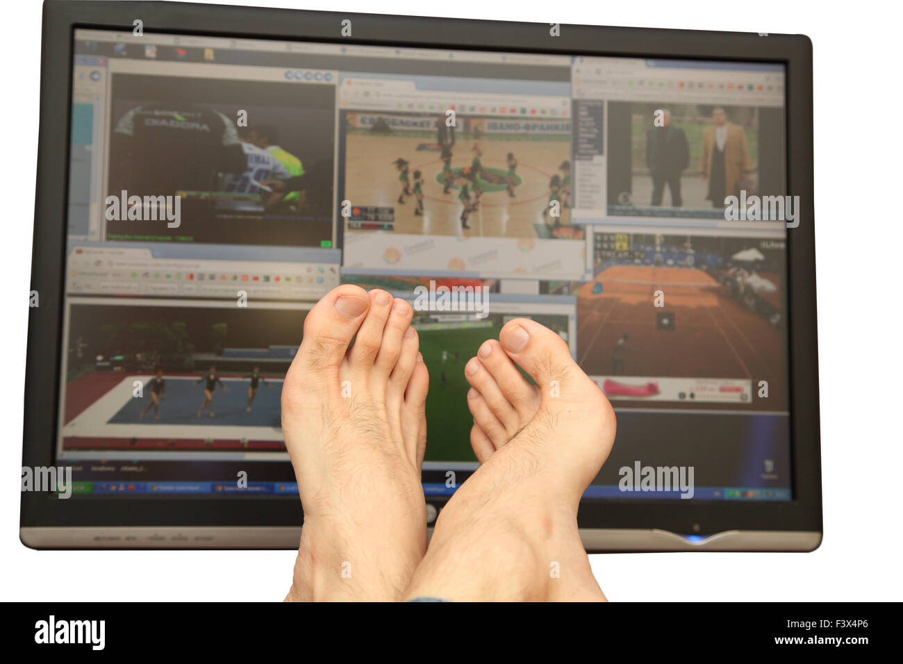 Feet over table hi-res stock photography and images - Alamy