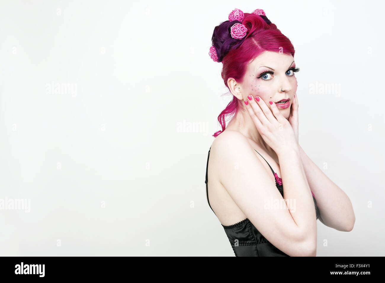 Surprised redhead Pin Up Girl Stock Photo - Alamy Surprised redhead Pin Up Girl Stock Photo - Alamy
