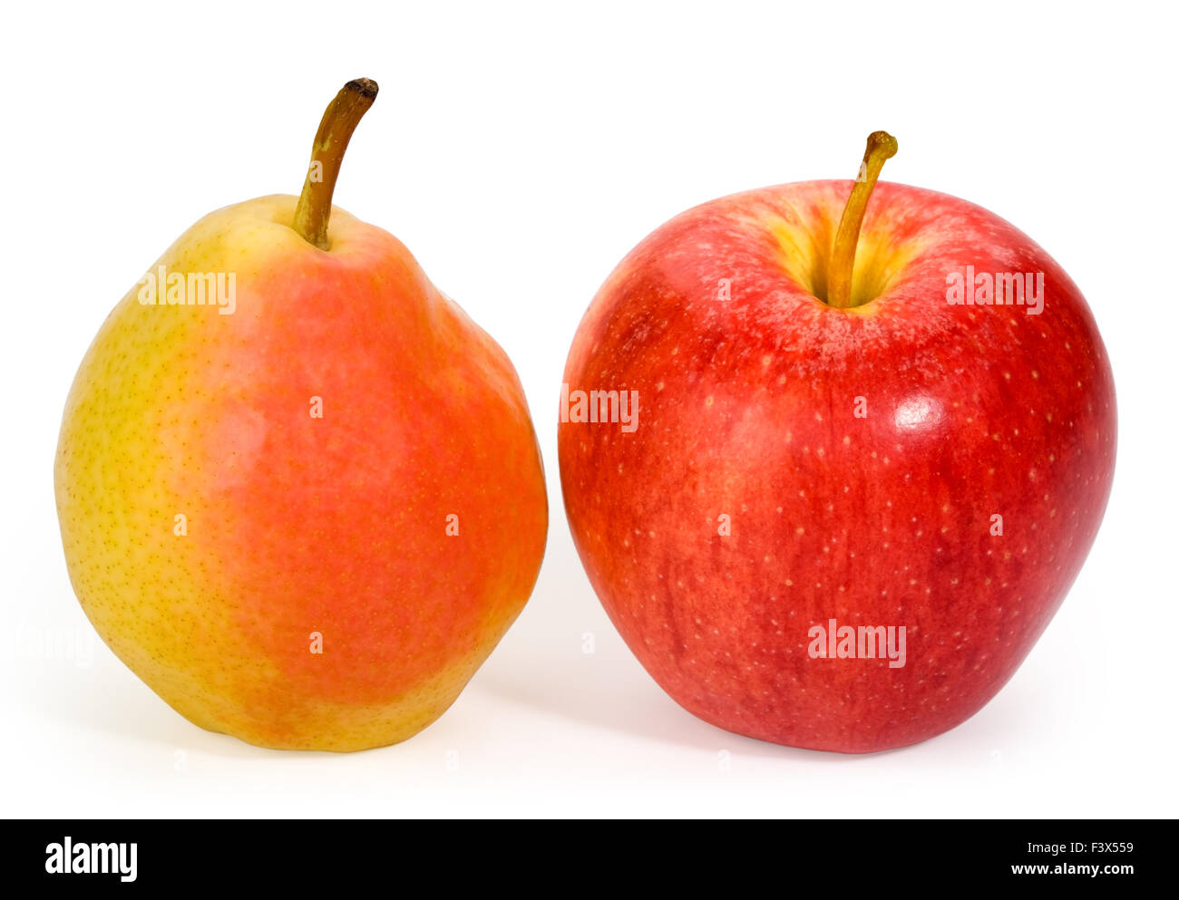 Pear and apple Stock Photo - Alamy