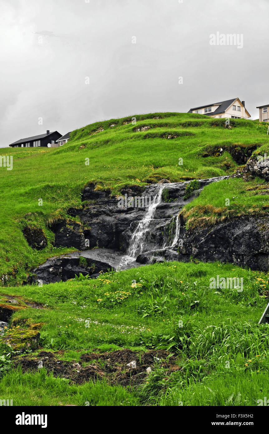 The village Leynar in the Faroe Islands Stock Photo - Alamy