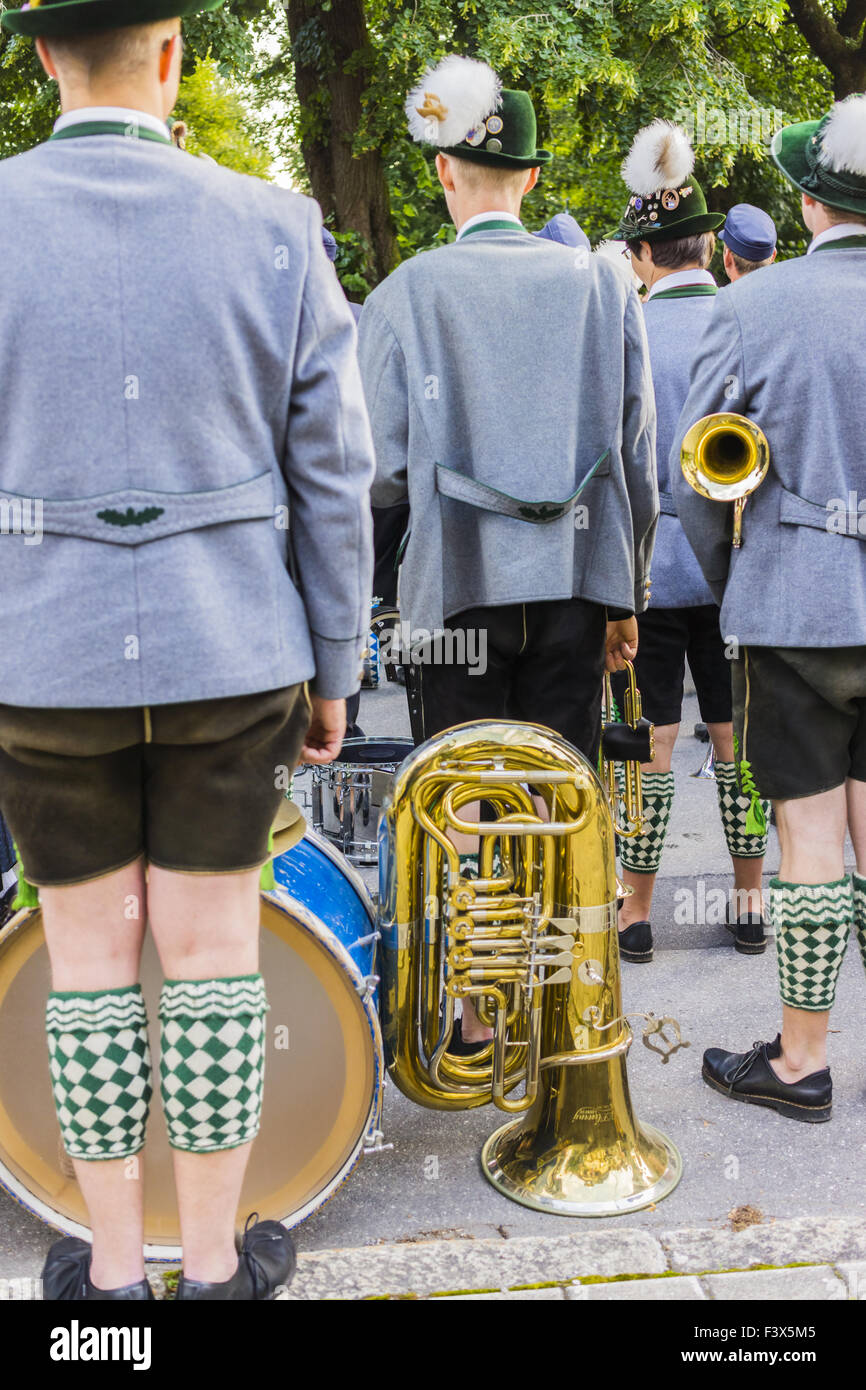 marching band dressed in traditional garment Stock Photo - Alamy