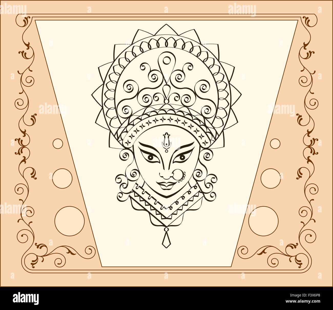 Durga Goddess of Power Vector Art Stock Vector Image & Art - Alamy