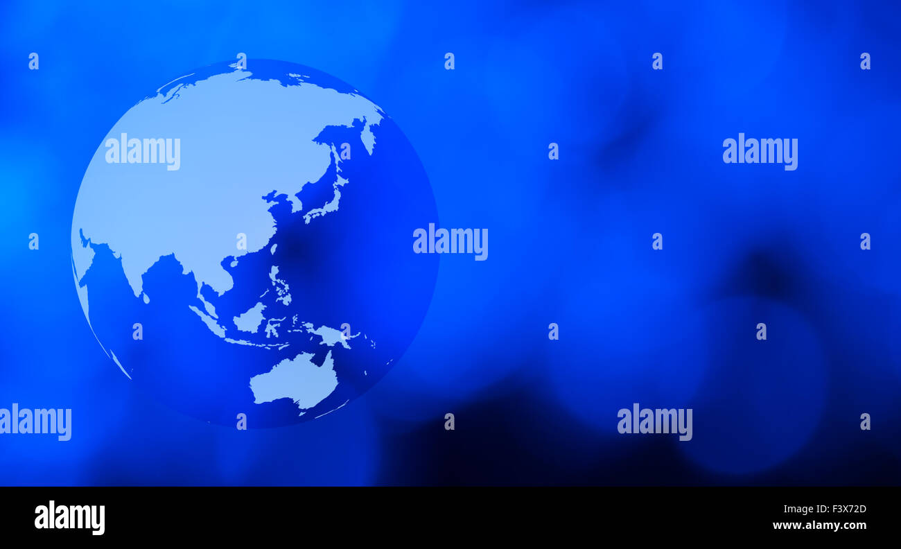 Blue world globe technology background Stock Photo - Alamy