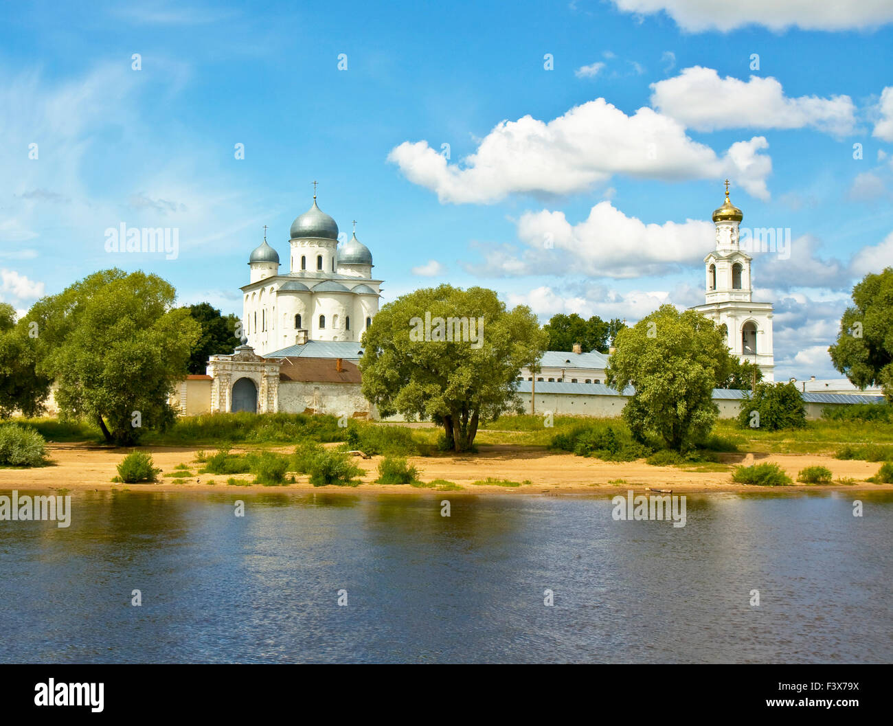 Saint George cathedral in Saint George orthodox monastery on river ...