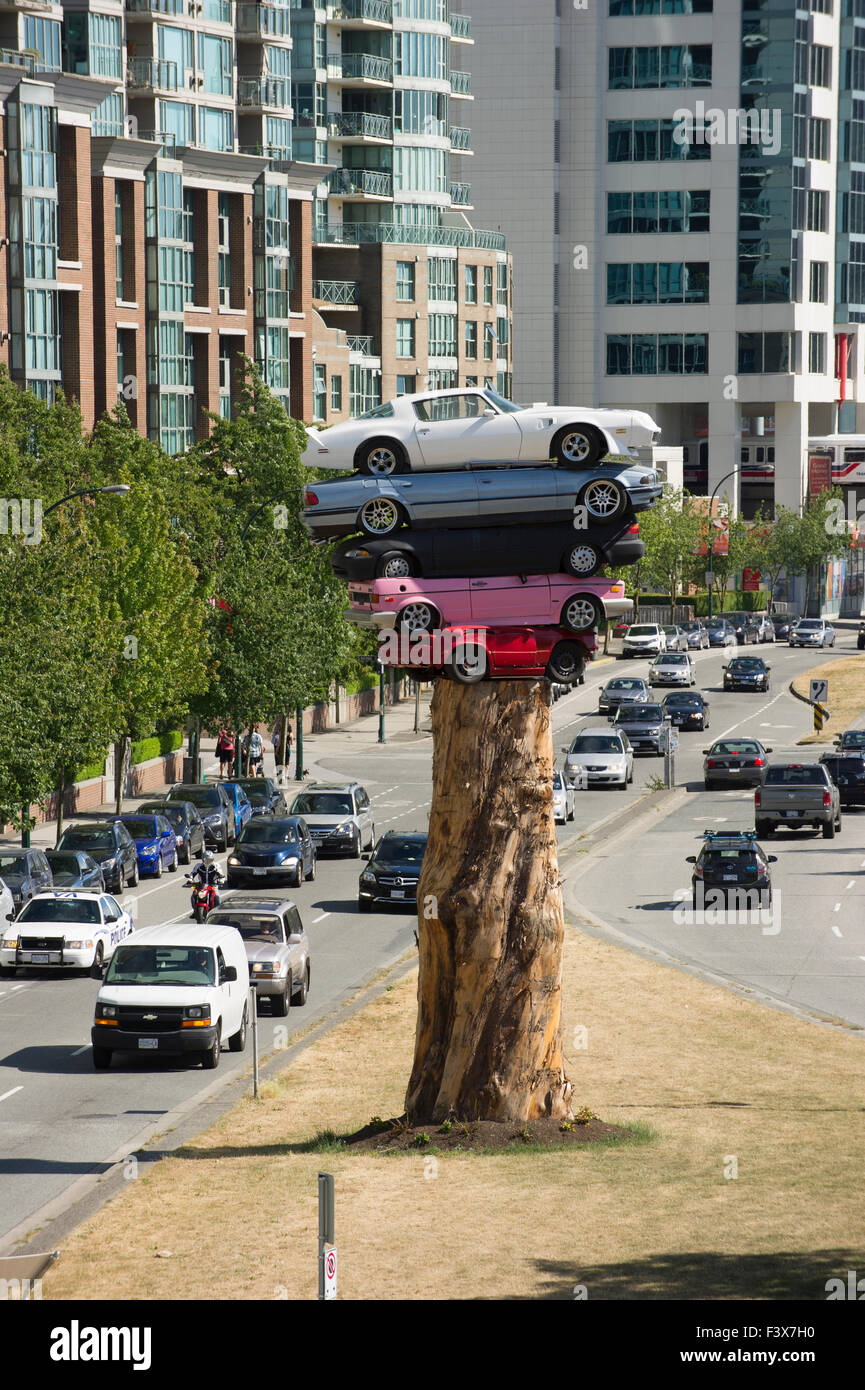 Sculpture Trans Am Totem by artist Marcus Bowcott, Vancouver British ...