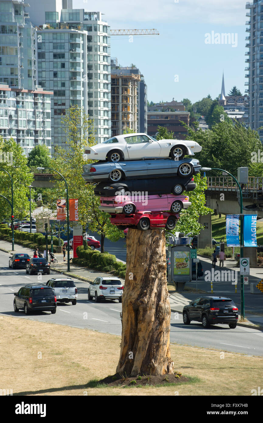 Sculpture Trans Am Totem by artist Marcus Bowcott, Vancouver British ...