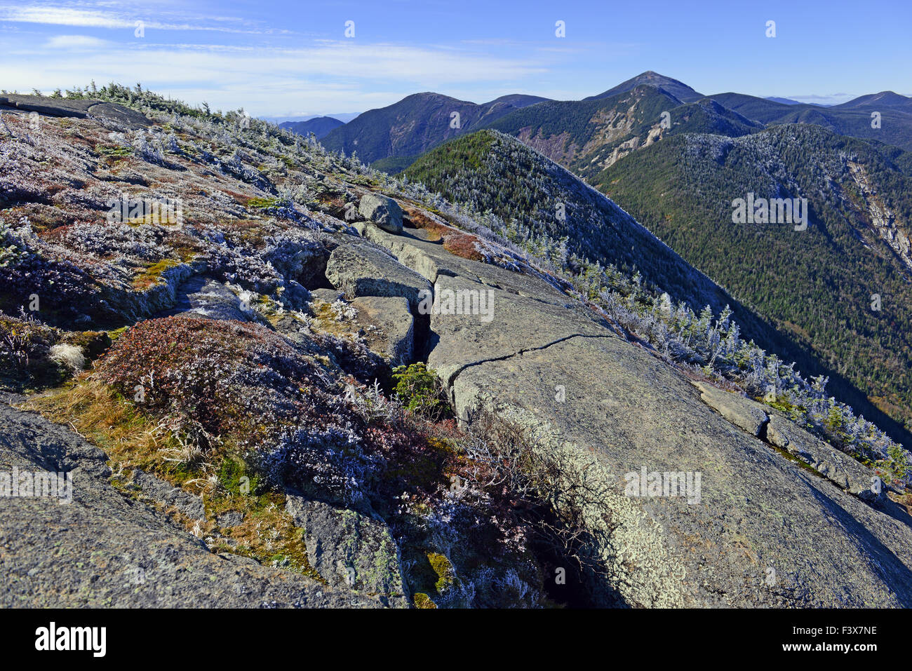 Alpine landscape as seen while climbing Gothics Mountain, Adirondacks ...