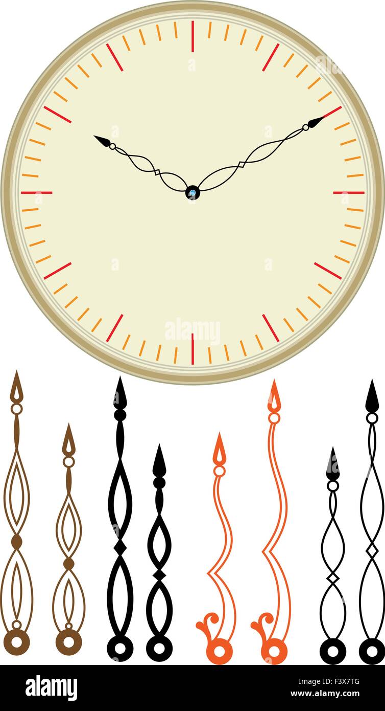 Clock parts Stock Vector Images - Alamy