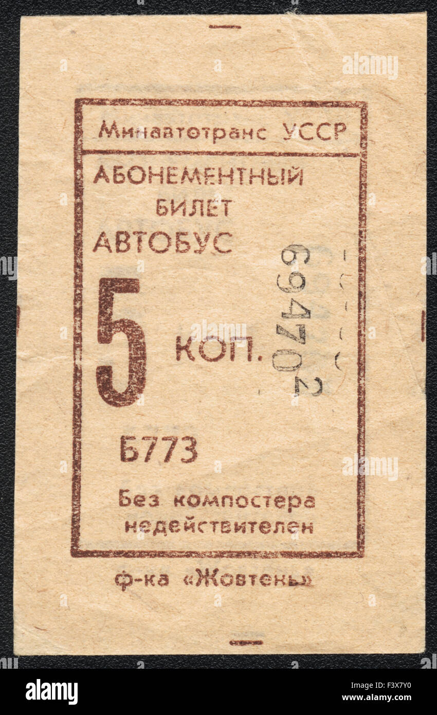 Vintage bus ticket hi-res stock photography and images - Alamy