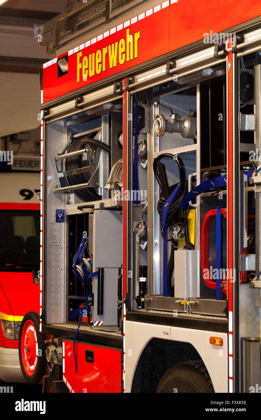 Firefighting and rescue station with rescue vehicle hi-res stock ...