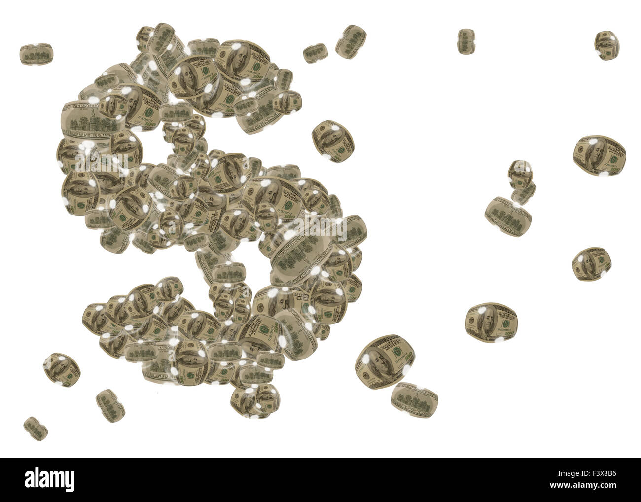 Dollar sign made from dollar bubbles Stock Photo - Alamy