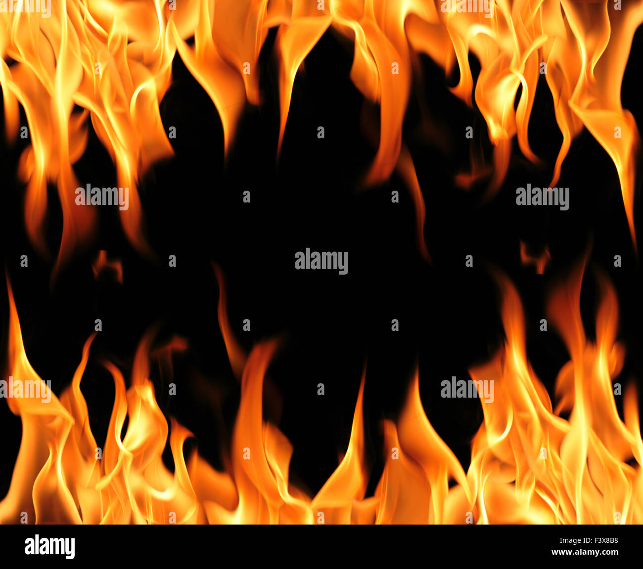 Fire flames frame Stock Photo - Alamy