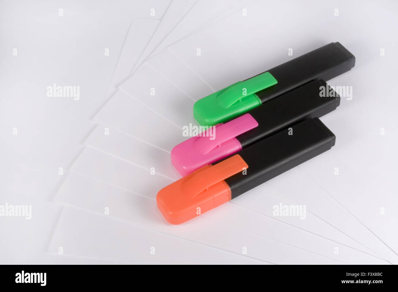 Ink markers and papers Stock Photo - Alamy