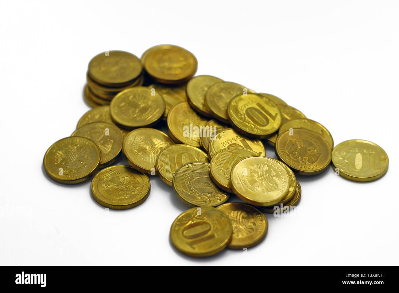 russian ten roubles gold coins Stock Photo - Alamy