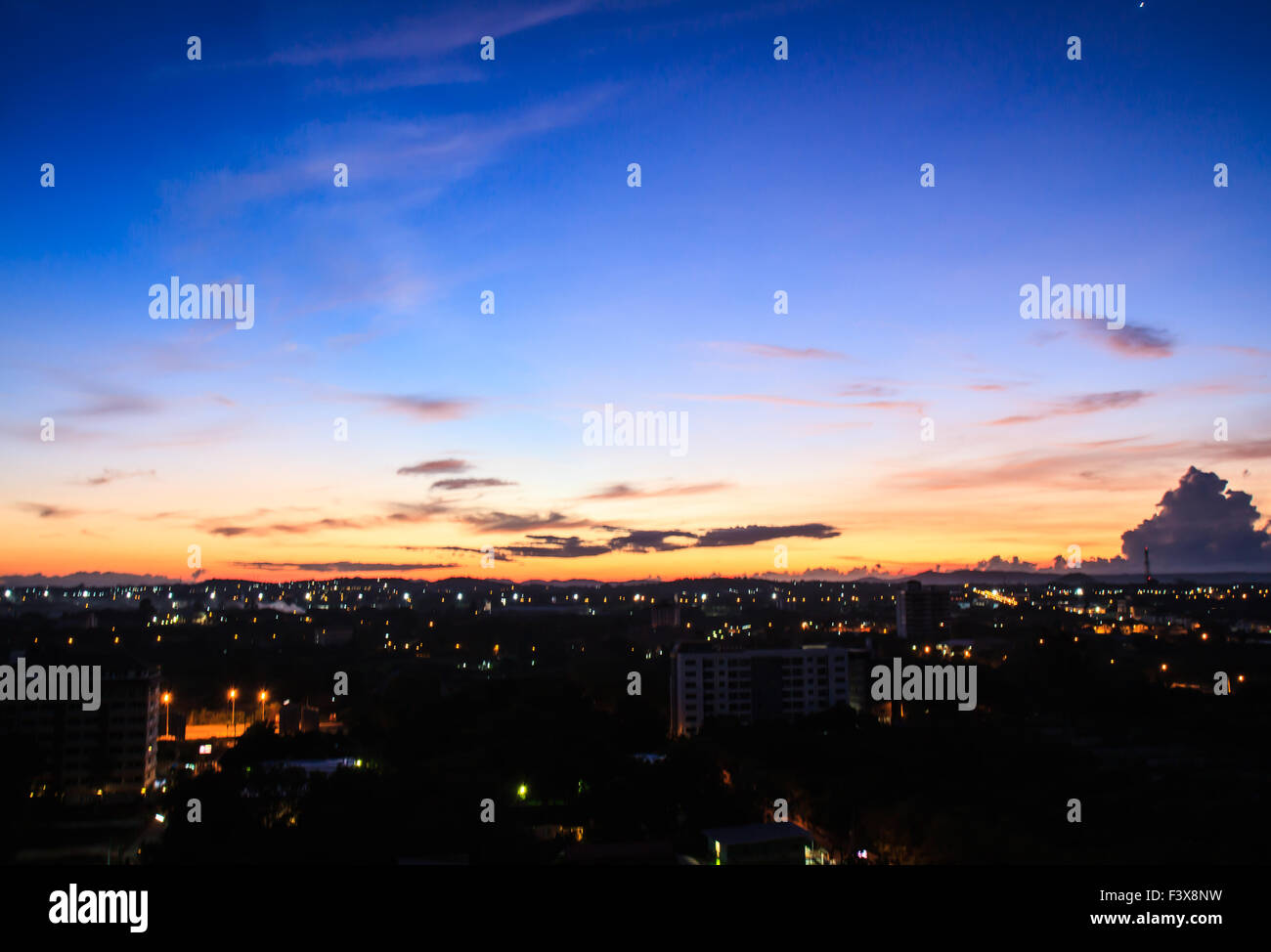 Sky Sunrise over city Stock Photo - Alamy
