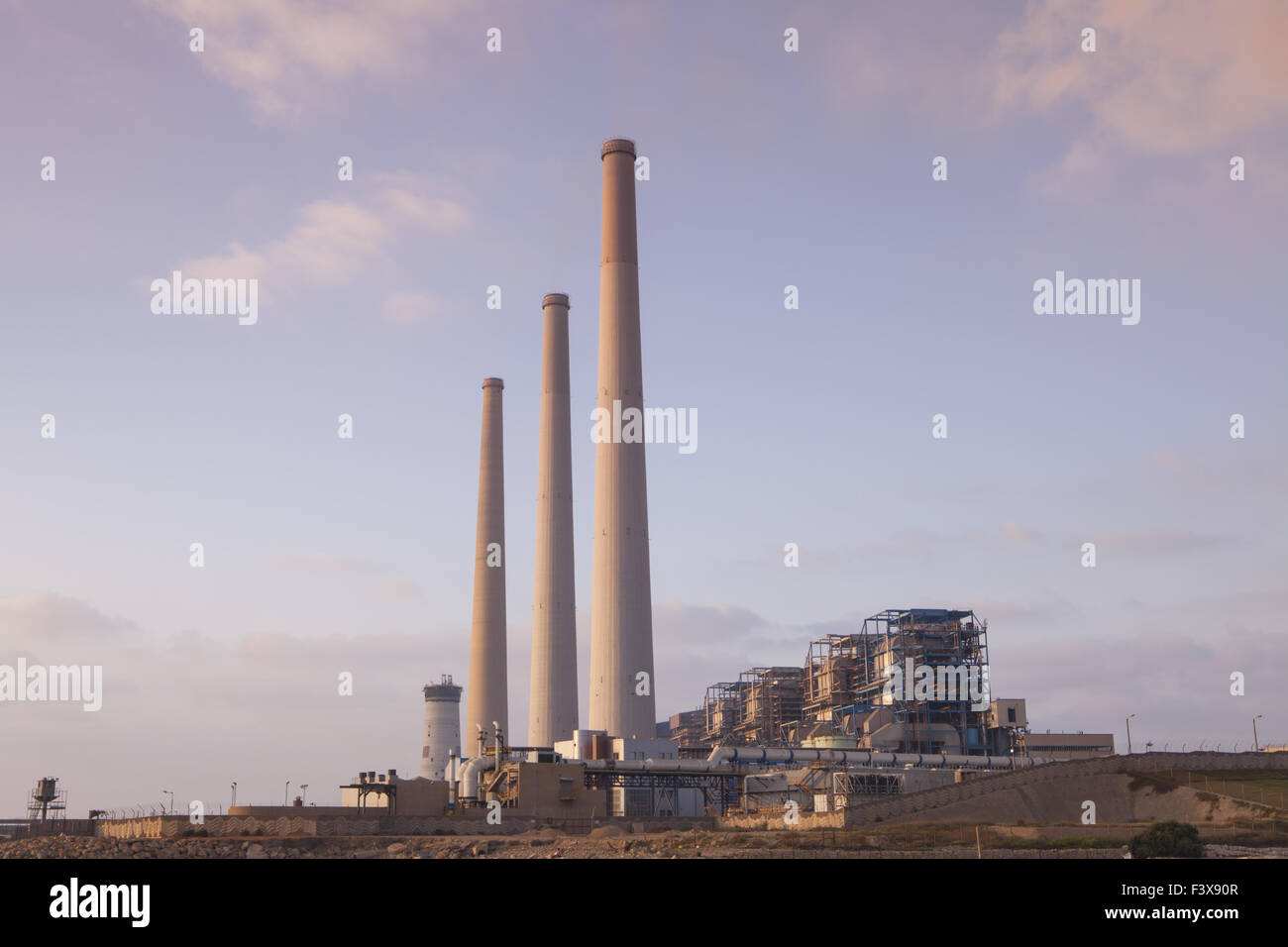 Power plant at sunset Stock Photo - Alamy