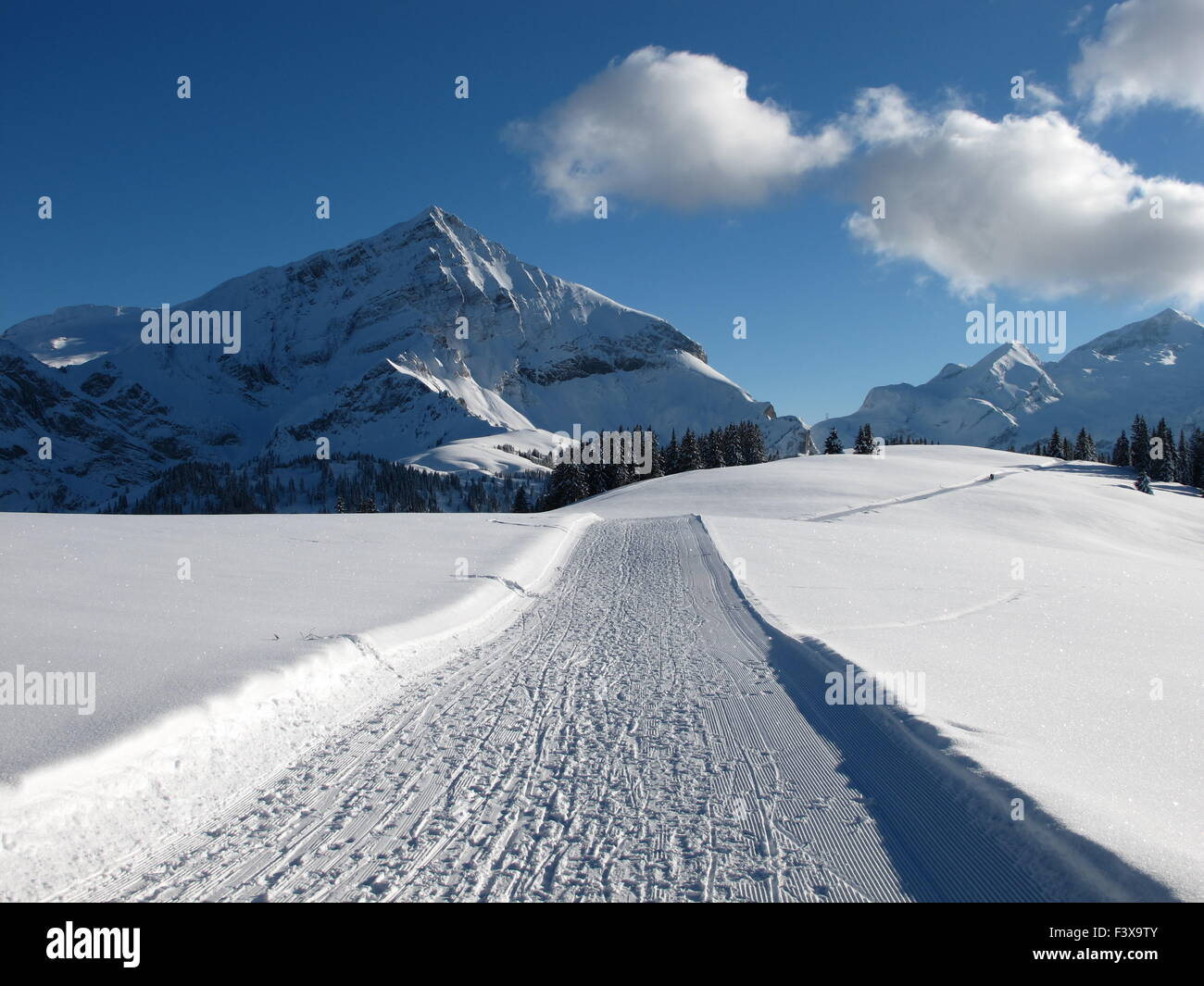 Spitzhorn, slope and clouds Stock Photo - Alamy