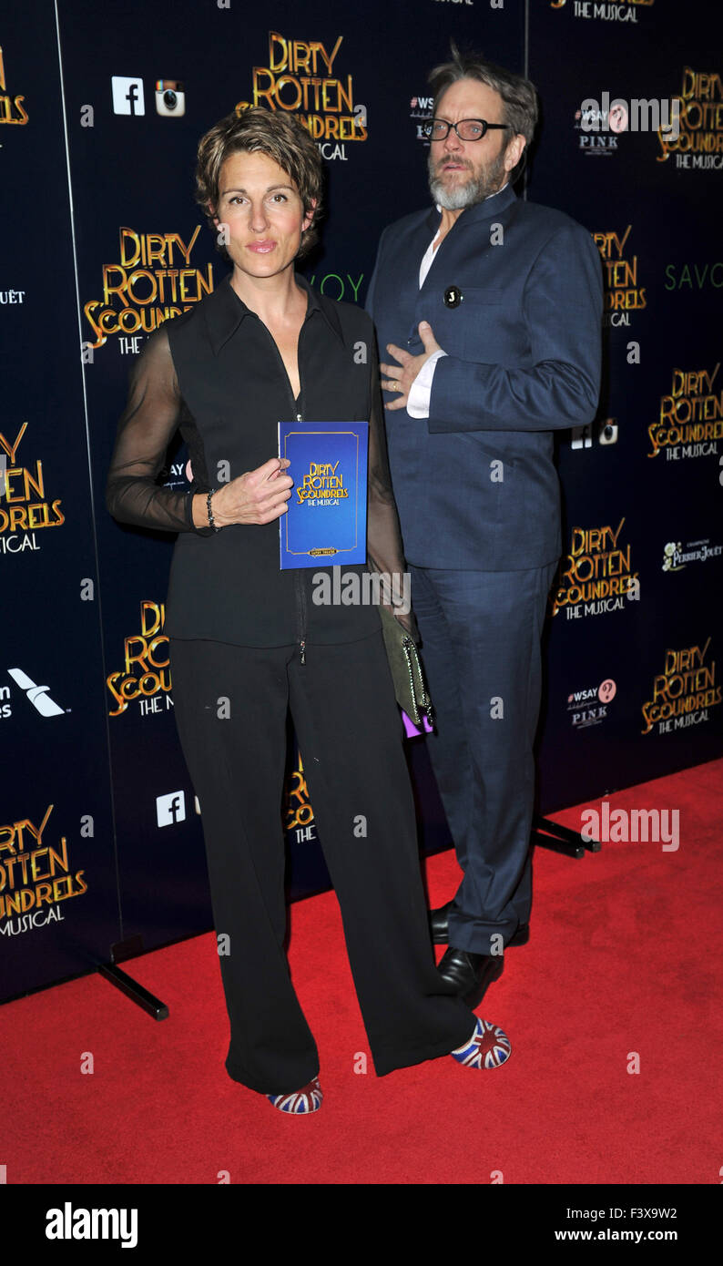 London, UK. Tamsin Greig and Richard Leaf at the Dirty Rotten ...