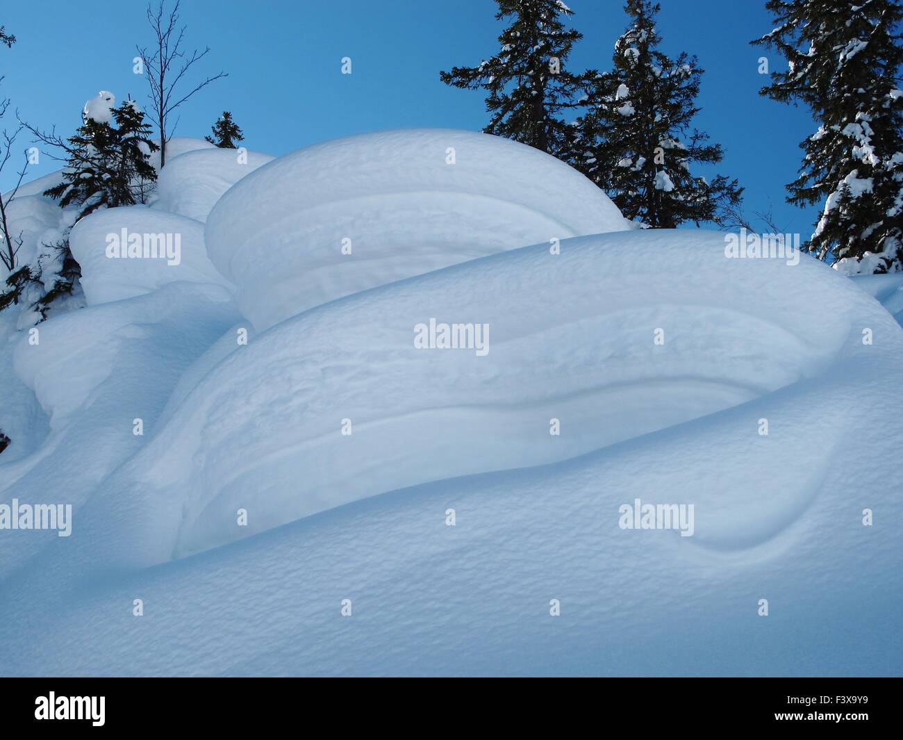 Snow shaped by wind Stock Photo - Alamy