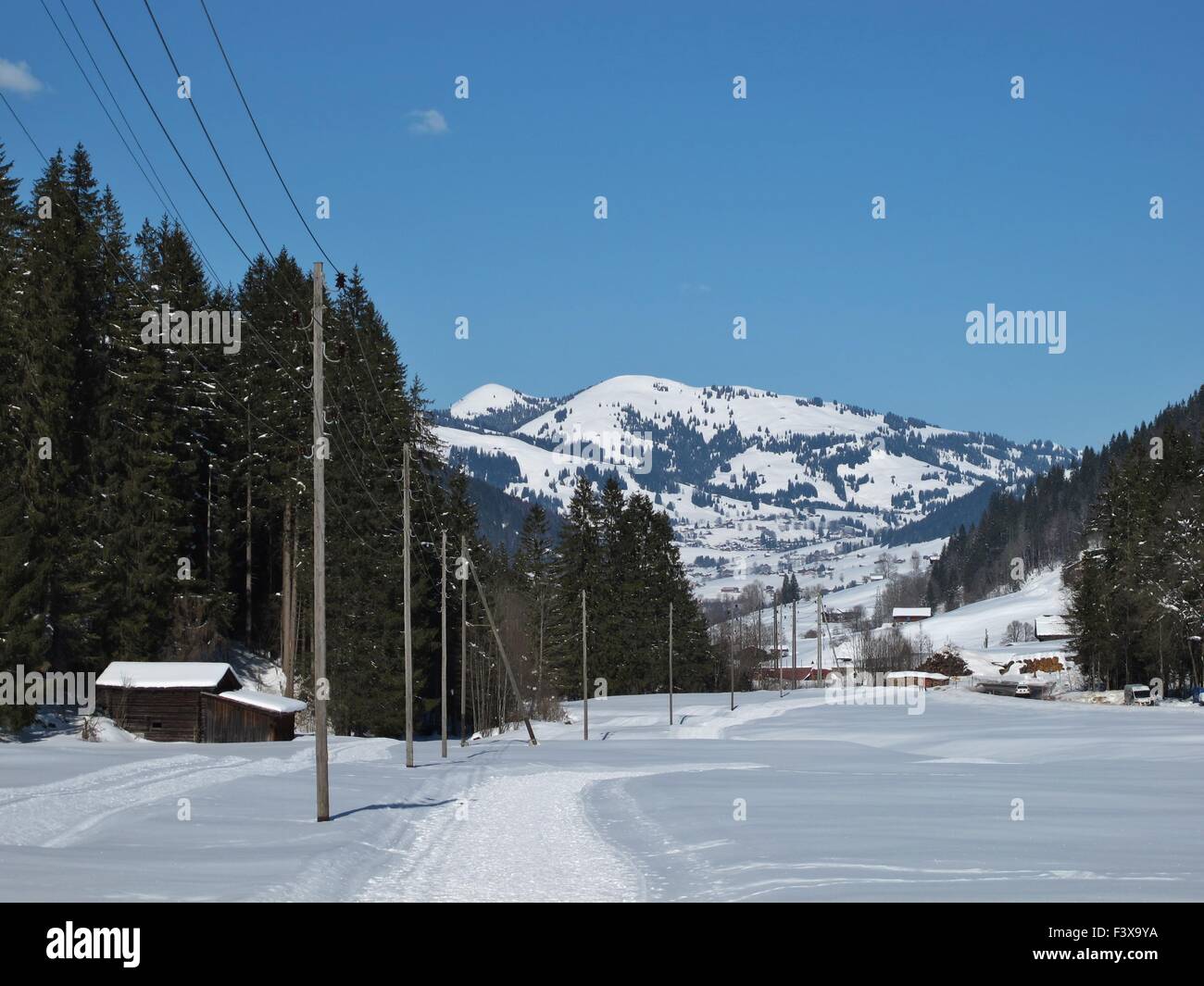 View from Feutersoey towards Gstaad Stock Photo - Alamy