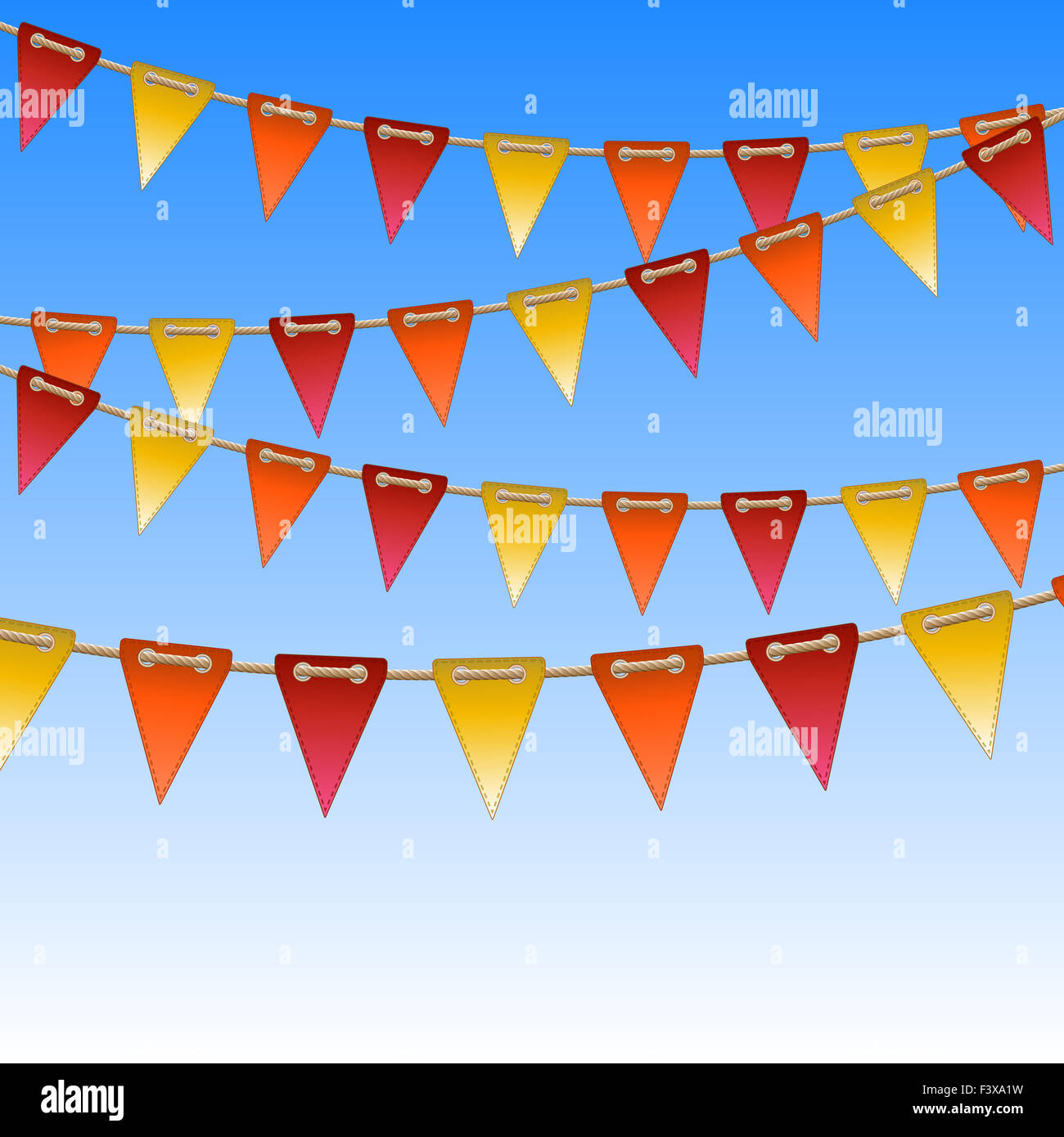 celebration flags on rope Stock Photo - Alamy