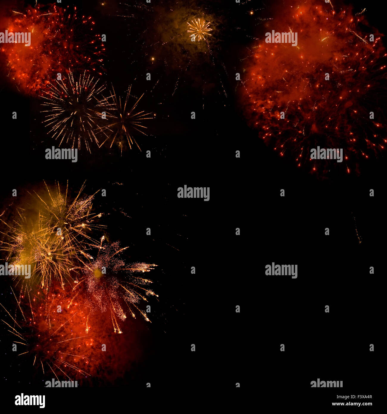 Fireworks backgroud made from several images Stock Photo - Alamy