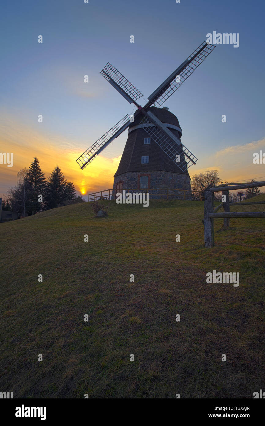 Windmill in Woldegk, Germany Stock Photo - Alamy