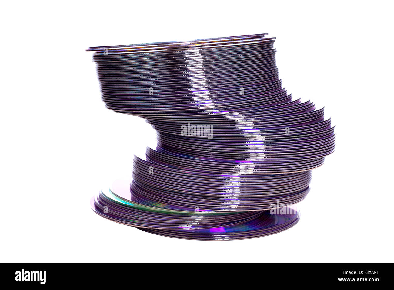 A pile of dvd discs isolated on white Stock Photo - Alamy