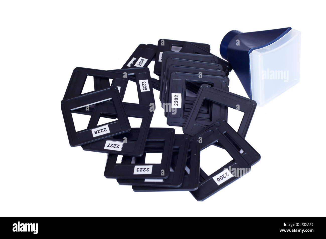 35mm slide frames on white background Stock Photo - Alamy