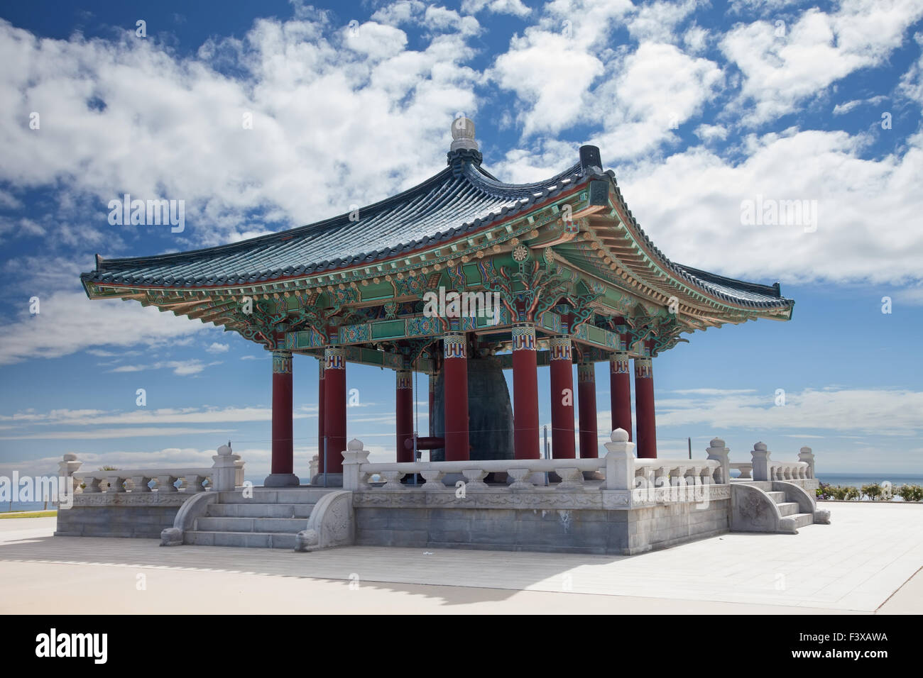 Korean Bell of Friendship pagoda Stock Photo - Alamy
