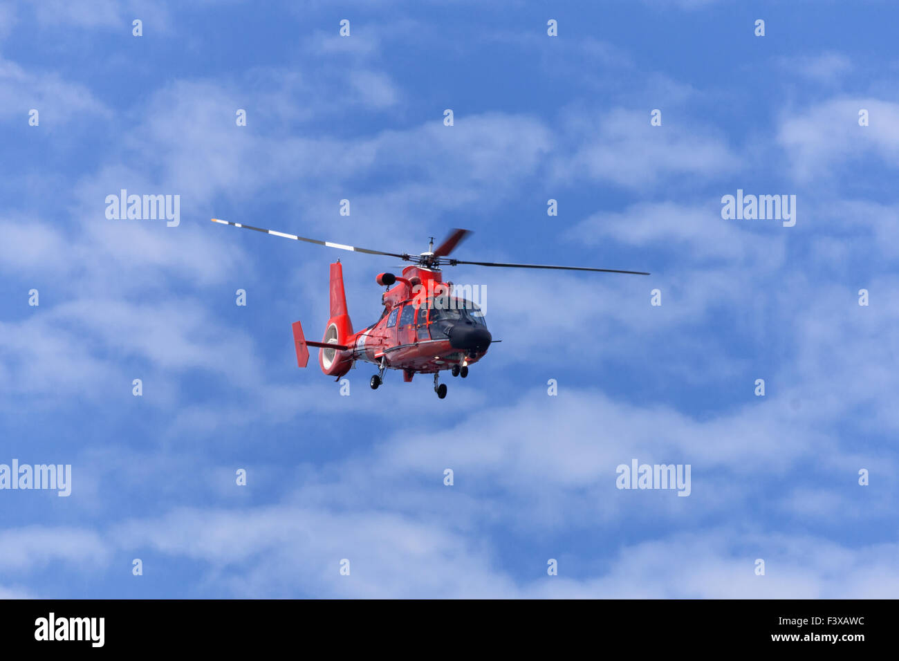 Red Helicopter Flying