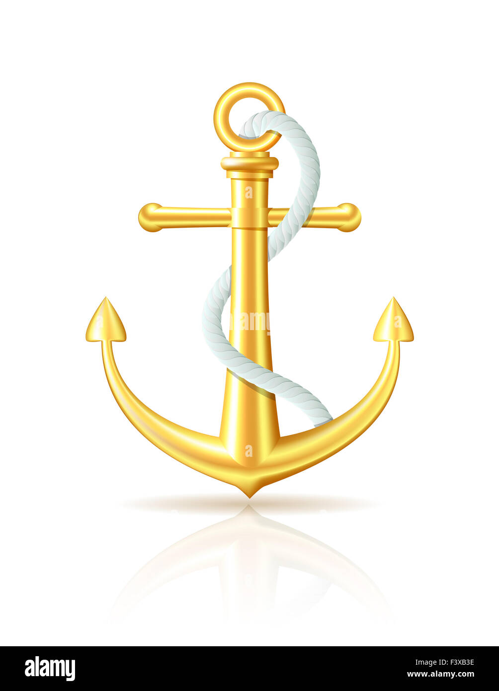 Gold anchor vector illustration hi-res stock photography and images - Alamy