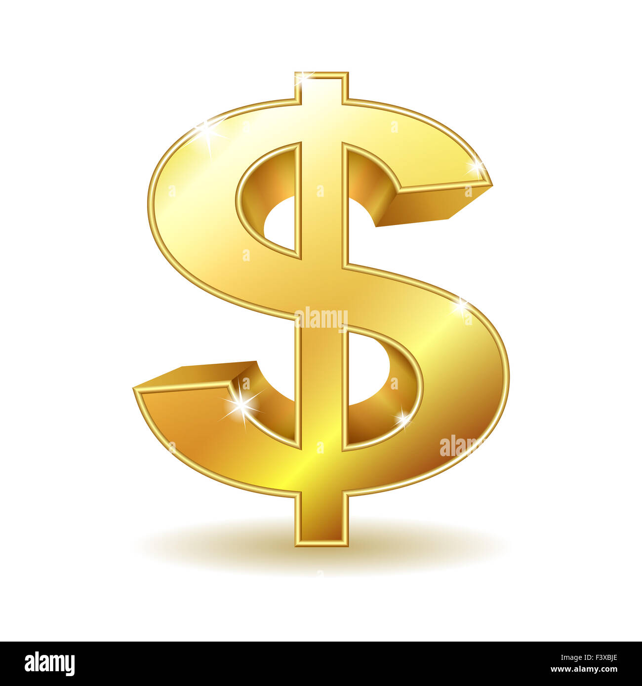 Golden sign dollar currency hi-res stock photography and images - Alamy