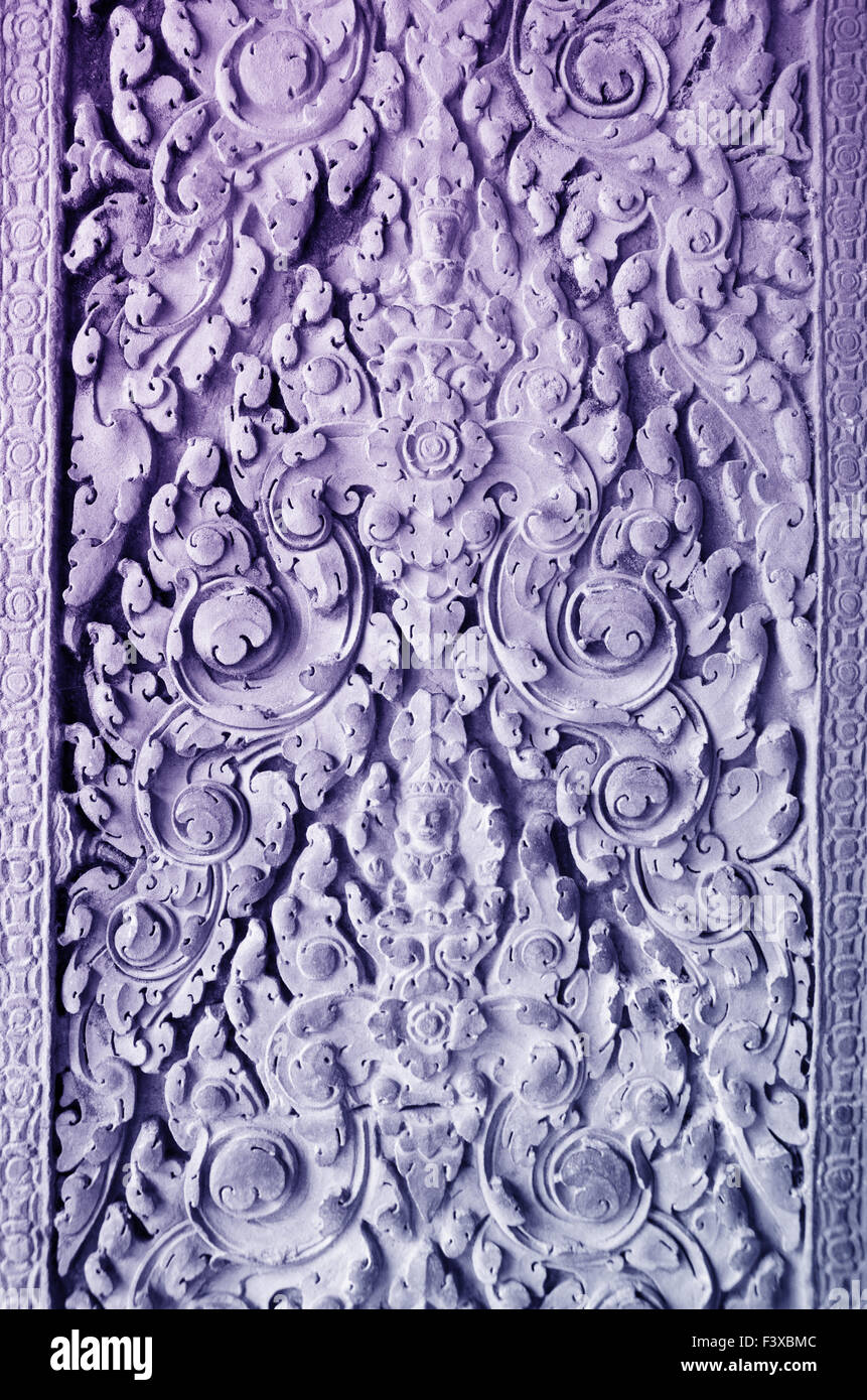 low relief in Angkor Stock Photo - Alamy
