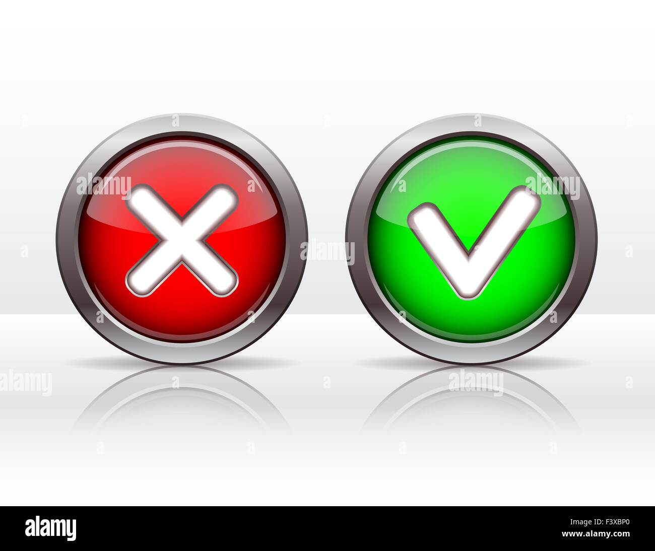 Check mark buttons Stock Photo - Alamy