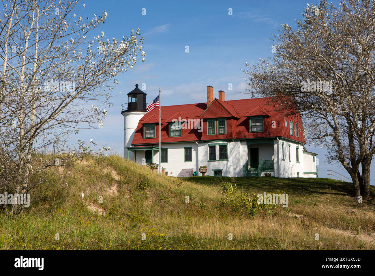 Point Betsie Lighthouse, Michigan Stock Photo - Alamy