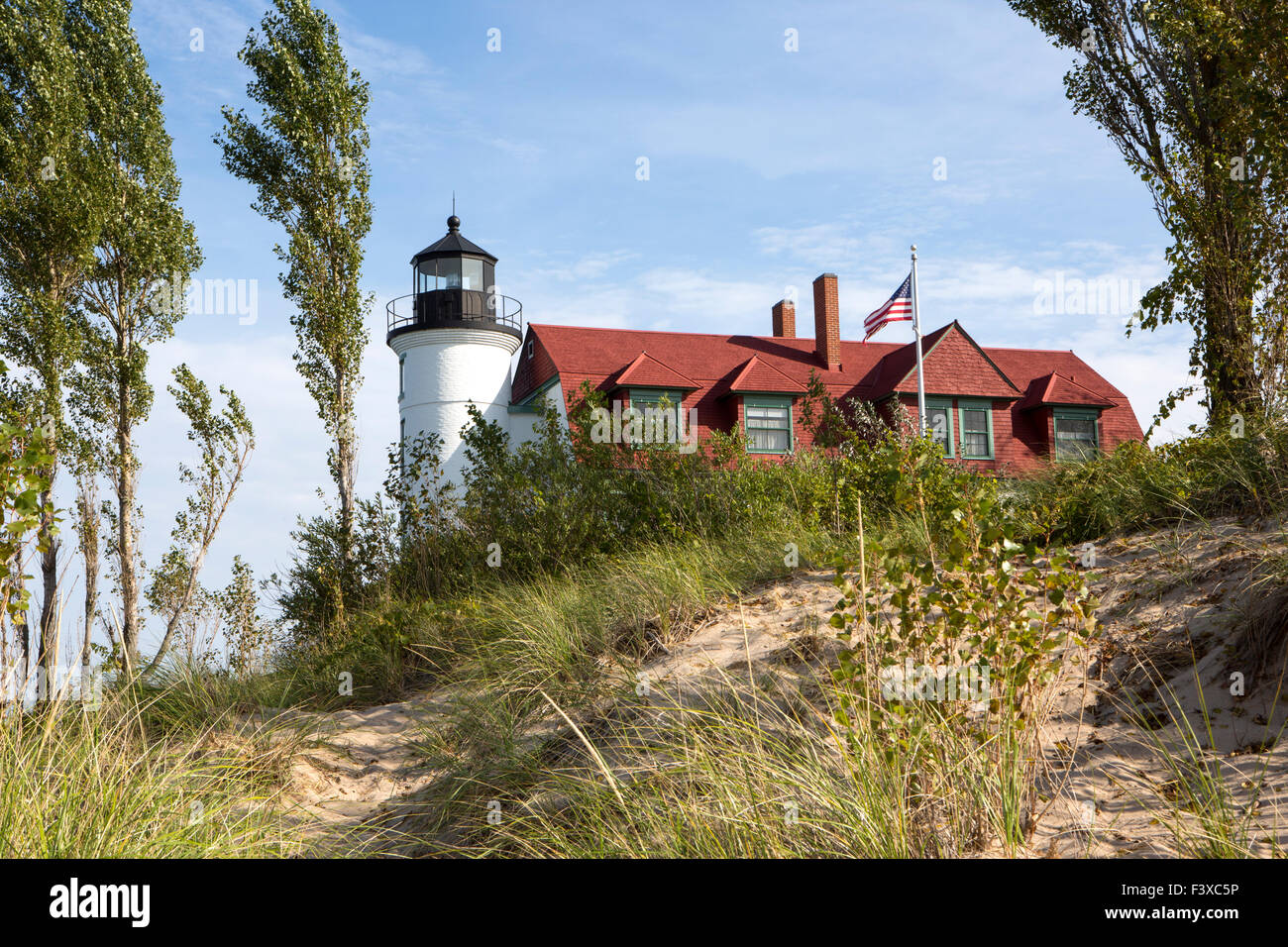 Point Betsie Lighthouse, Michigan Stock Photo - Alamy
